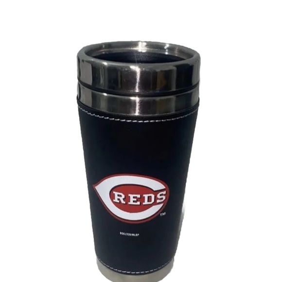 Boelter Brands | Dining | Mlb Reds 6 Oz Leather Wrapped Hotcold Travel ...
